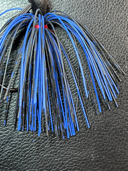 Round Rubber Jig - Black/Blue – 911CustomLures.com
