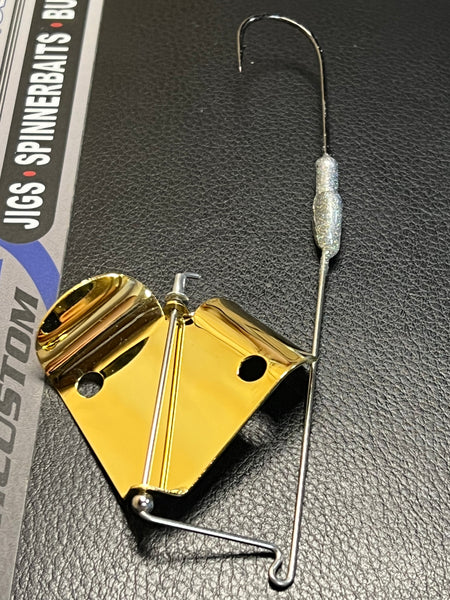 BuzzBait - Frog Buzz - GOLD/OFFSET - 1/4oz – 911CustomLures.com